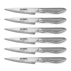 global fine edge steak knife set (6 piece) - made in japan