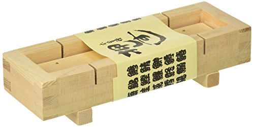 JapanBargain, Sushi Press Maker Rectangular Wooden Oshizushi Box Sushi Mold Oshizushihako, 8.5 inch x 2.75 inch