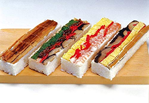 JapanBargain, Sushi Press Maker Rectangular Wooden Oshizushi Box Sushi Mold Oshizushihako, 8.5 inch x 2.75 inch