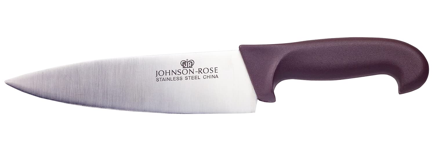 Johnson Rose 25112 Chef's Knife with Stainless Steel 12 Inch Blade and Brown Polypropylene Handle