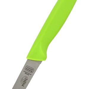 Parve Green 3” Paring Knife - Sharp Kitchen Knife - Ergonomic Handle, Pointed Tip - Color Coded Kitchen Tools by The Kosher Cook