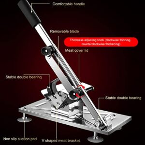 Meat Food Cutter, Incisive Blade Manual Frozen Meat Cutter Extended Handle for Home Use for Cucumber (20 Bags 1 Blade)