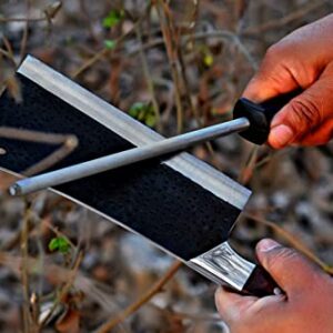 ALZAFASH Cleaver Knife with Sharpening Steel