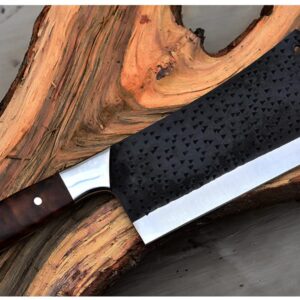 ALZAFASH Cleaver Knife with Sharpening Steel