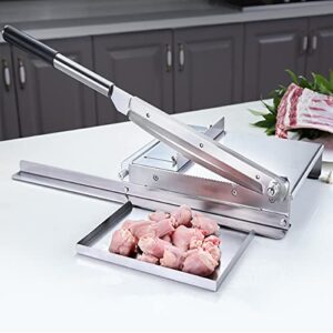 cgoldenwall 16inch manual meat bone cutter heavy duty chopper for beef goat pig fish butcher commercial kitchen