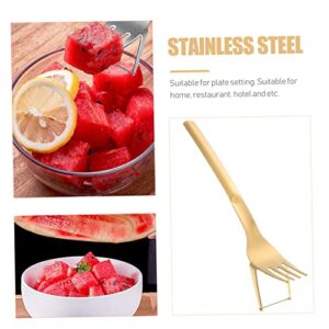 TENDYCOCO 5pcs Watermelon Fork Multipurpose Vegetable Slicer Watermelon Multitools Tasting Forks Multipurpose Slicer Watermelon Cutter Mutitool Peeler Stainless Steel Cut into Pieces