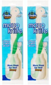 compac mayo knife spreader plastic knife shaped to the contour of mayonnaise jars (2 pack)