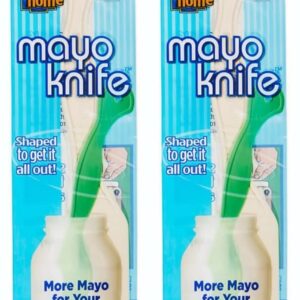 Compac Mayo Knife Spreader Plastic Knife Shaped To The Contour Of Mayonnaise Jars (2 Pack)