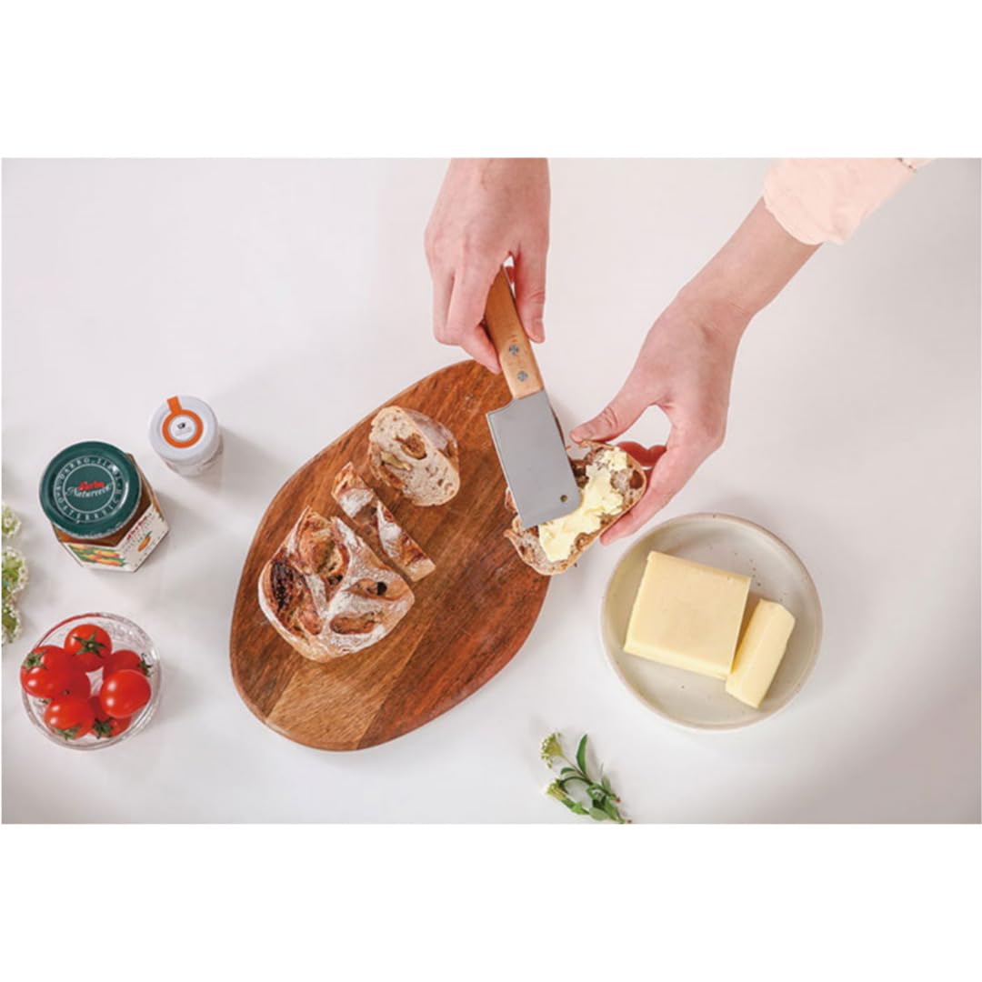 Neoflam Fika 7" Mini Cheese Dessert Knife with Walnut Wood Handle