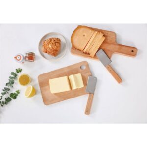 Neoflam Fika 7" Mini Cheese Dessert Knife with Walnut Wood Handle