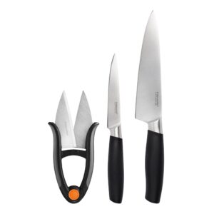 fiskars 3 piece functional form+ kitchen cutting essentials set,