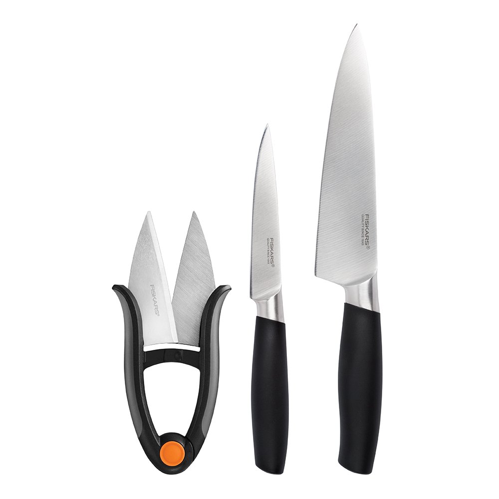 Fiskars 3 Piece Functional Form+ Kitchen Cutting Essentials Set,