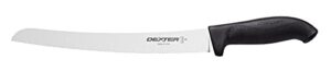 10" scalloped bread knife, black