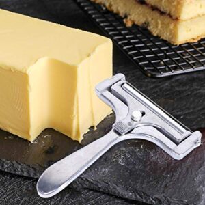 UPKOCH Slicer Restaurant Board Utensils With Cutter Wire Bakery Adjustable Shaver Home Cheese Spreaders Multi-functional Tool Held Hand Cutter: Knives Mushrooms Cutters Metal Appetizers Cheese 1pc