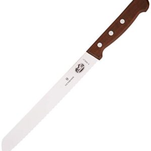 Victorinox 8-Inch Wavy Edge Bread Knife, Rosewood Handle