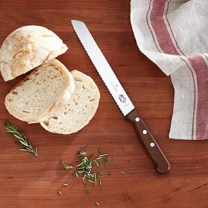 Victorinox 8-Inch Wavy Edge Bread Knife, Rosewood Handle