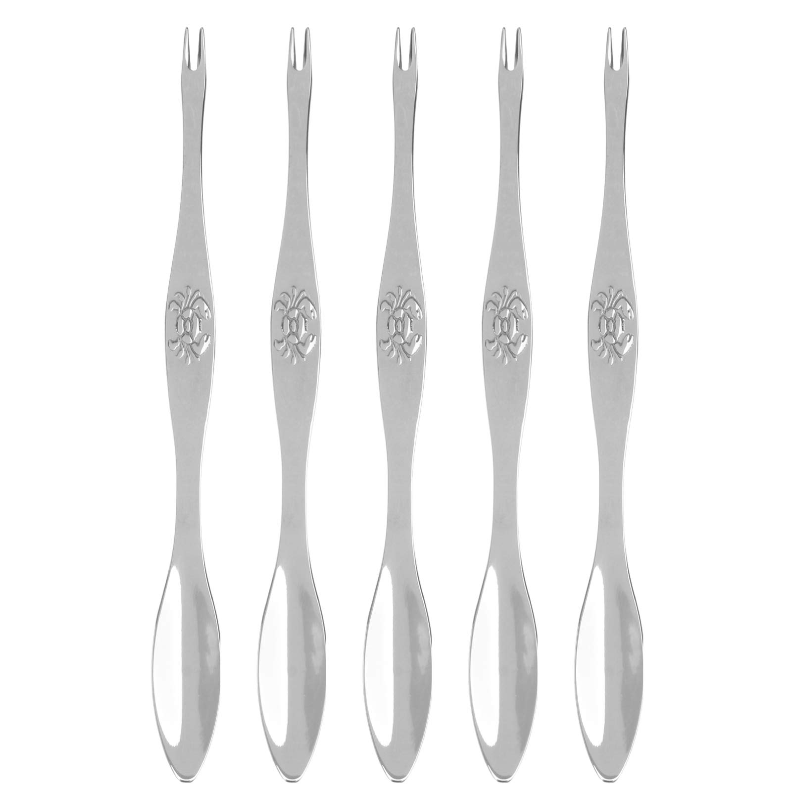 Cabilock Stainless Steel Utensils Set 5pcs Lobster Picks Neddles Seafood Tools Seafood Forks Picks Stainless Steel Crab Leg Lobster for Kitchen Home (1) Metal Forks