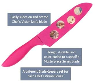 CHEF'S VISION Masterpiece Knife Set Bundle With Matching Masterpiece BladeKeeper Blade Covers