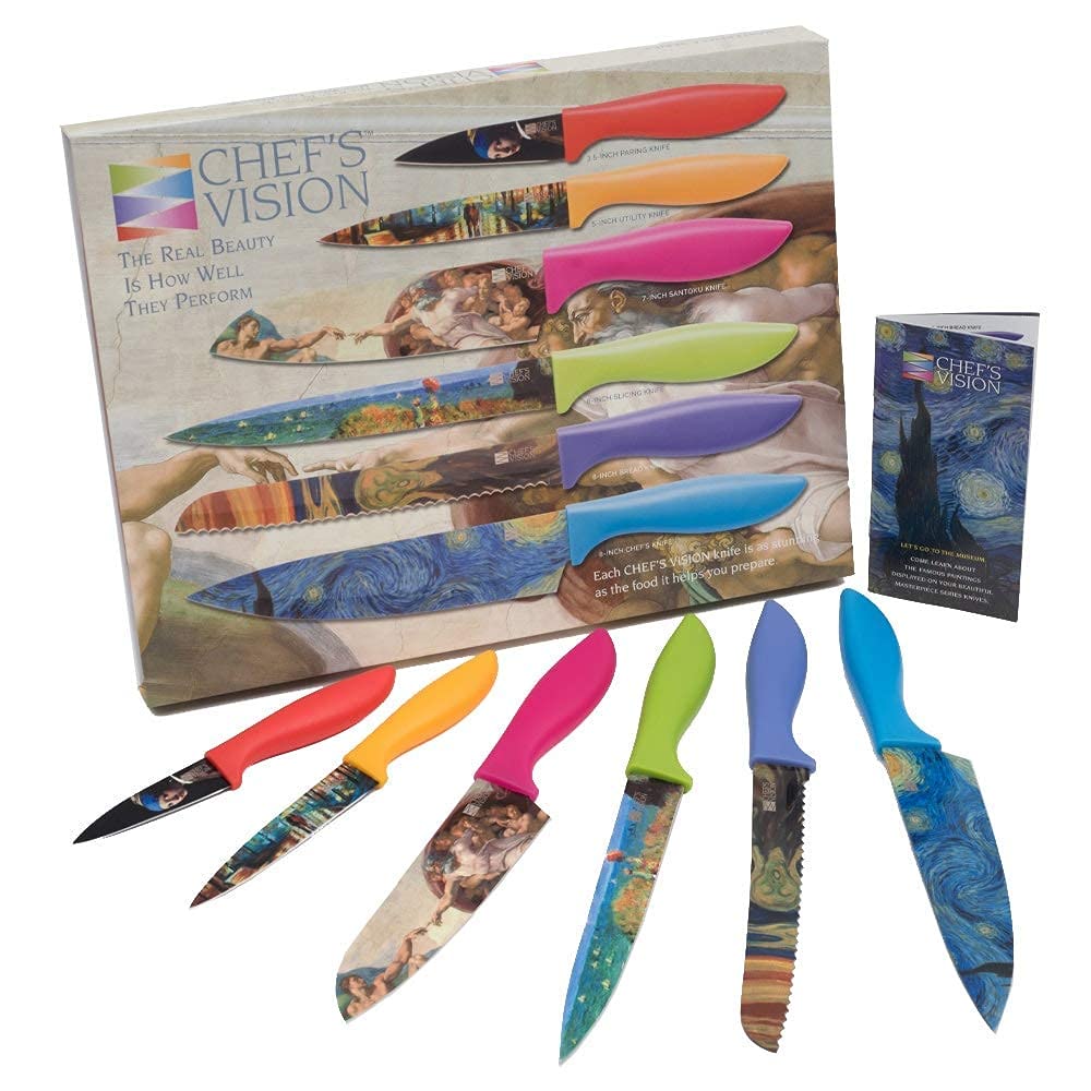 CHEF'S VISION Masterpiece Knife Set Bundle With Matching Masterpiece BladeKeeper Blade Covers