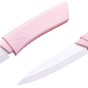 WWZJ Ceramic Pairing Knives set, Food Knife, Lightweight Ceramic Knives with ABS Sheaths (6 pack fruit knives)