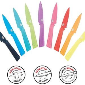 Kuhn Rikon "Colori+" Serrated Bulk Paring Knife, Red