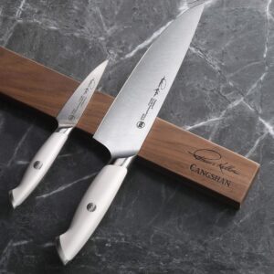 Cangshan Thomas Keller Signature Collection Swedish Powder Steel Forged, 7-Piece Magnetic Knife Set, White