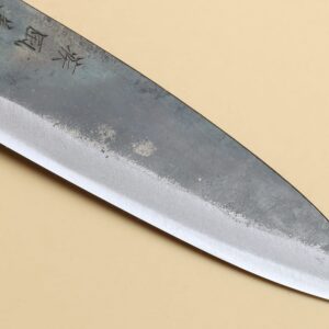 Yoshihiro Mizu Yaki Blue High Carbon Steel #1 Kurouchi Petty Japanese Utility Knife Shitan Handle (6'' (150mm) & Saya)