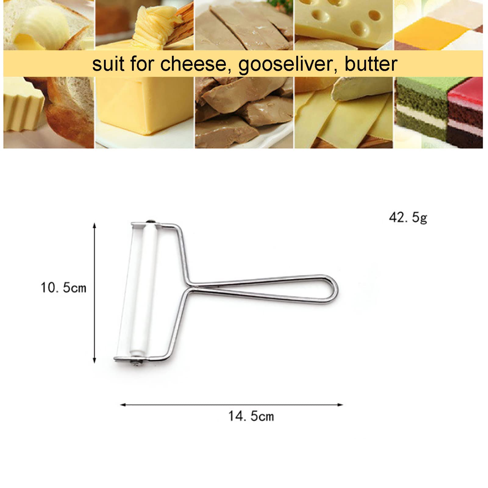 Cheese Slicer, Cheese Cutter, Cheese Slicers with Wire, Wire Sheese Slicer, Cheese Wire Cutter, Cheese Slicer Wire, Butter Cheese Wire Cutters Slicers for Block Soft Semi-Hard Cheeses