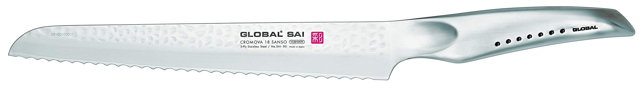 Global SAI-05, SAI Bread Knife, 9", Stainless Steel