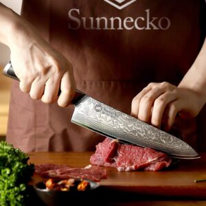 Sunnecko Chef Knife Nakiri Knife Santoku Knife and Utility Knife