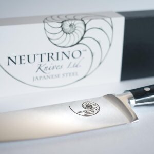 NEUTRINO Pro Chef Knife, 8-Inch Blade, High Carbon Japanese Stainless Steel, Full Tang Handle, Razor Sharp Kitchen Knife for Chopping & Dicing