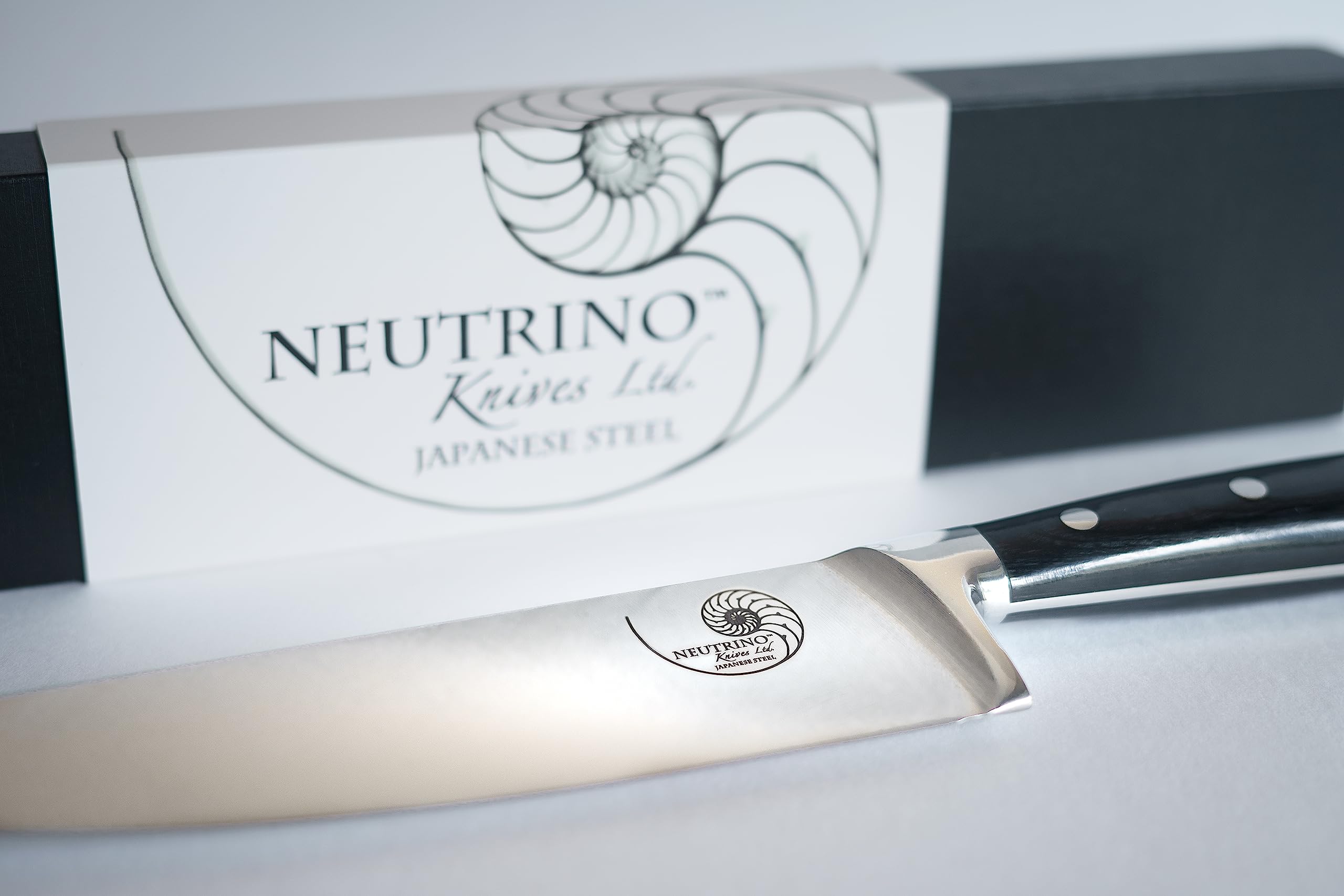 NEUTRINO Pro Chef Knife, 8-Inch Blade, High Carbon Japanese Stainless Steel, Full Tang Handle, Razor Sharp Kitchen Knife for Chopping & Dicing