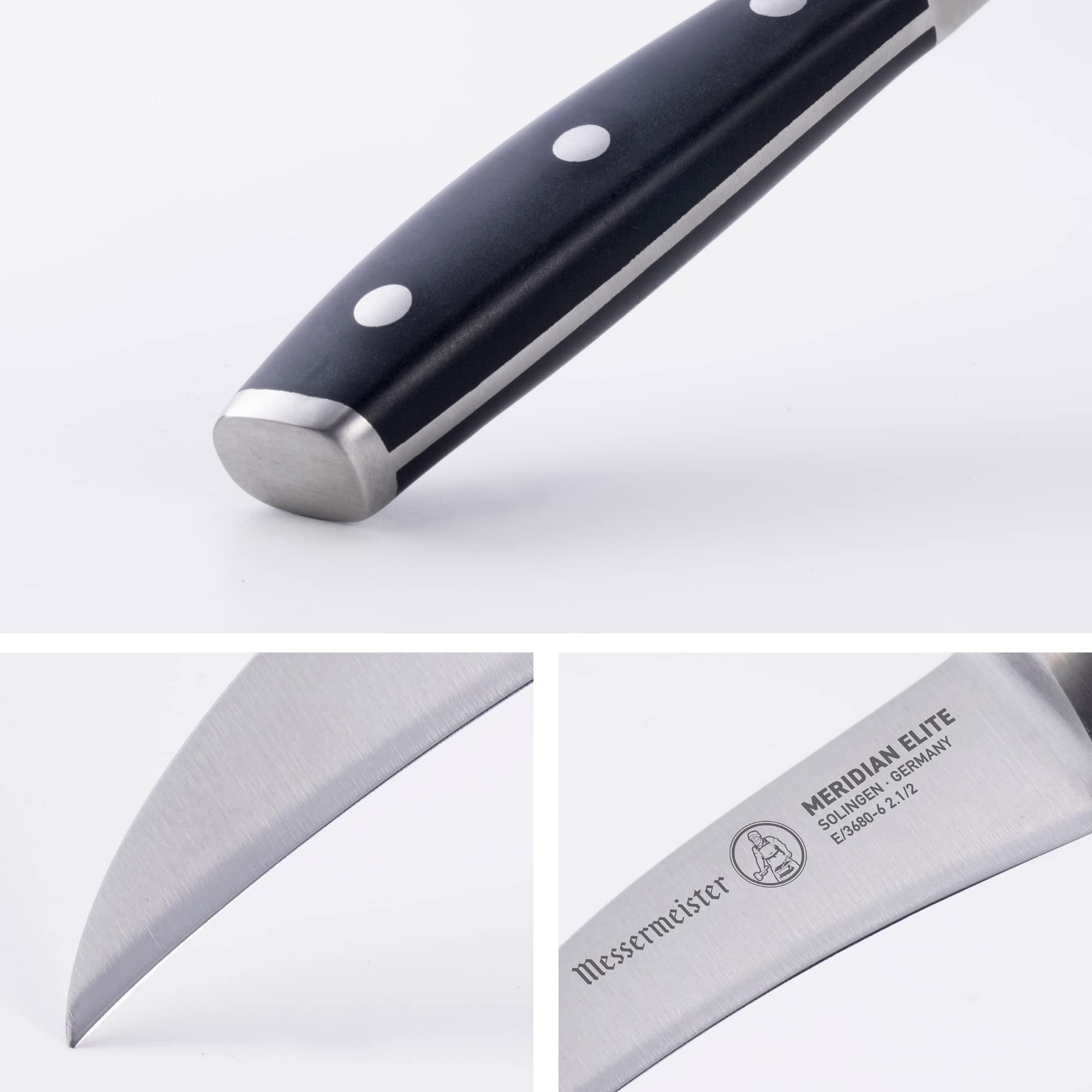 Messermeister Avanta 2.5” Garnishing Knife - German X50 Stainless Steel - Rust Resistant & Easy to Maintain