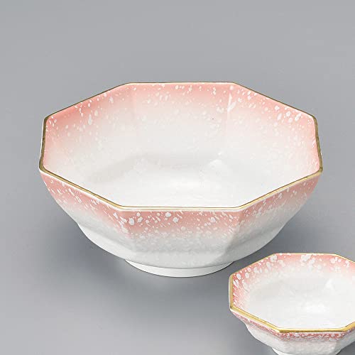 山下工芸(Yamashita kogei) Yamasita Craft 41-27-716 Pink Blowing Octagonal Sashimi Pot