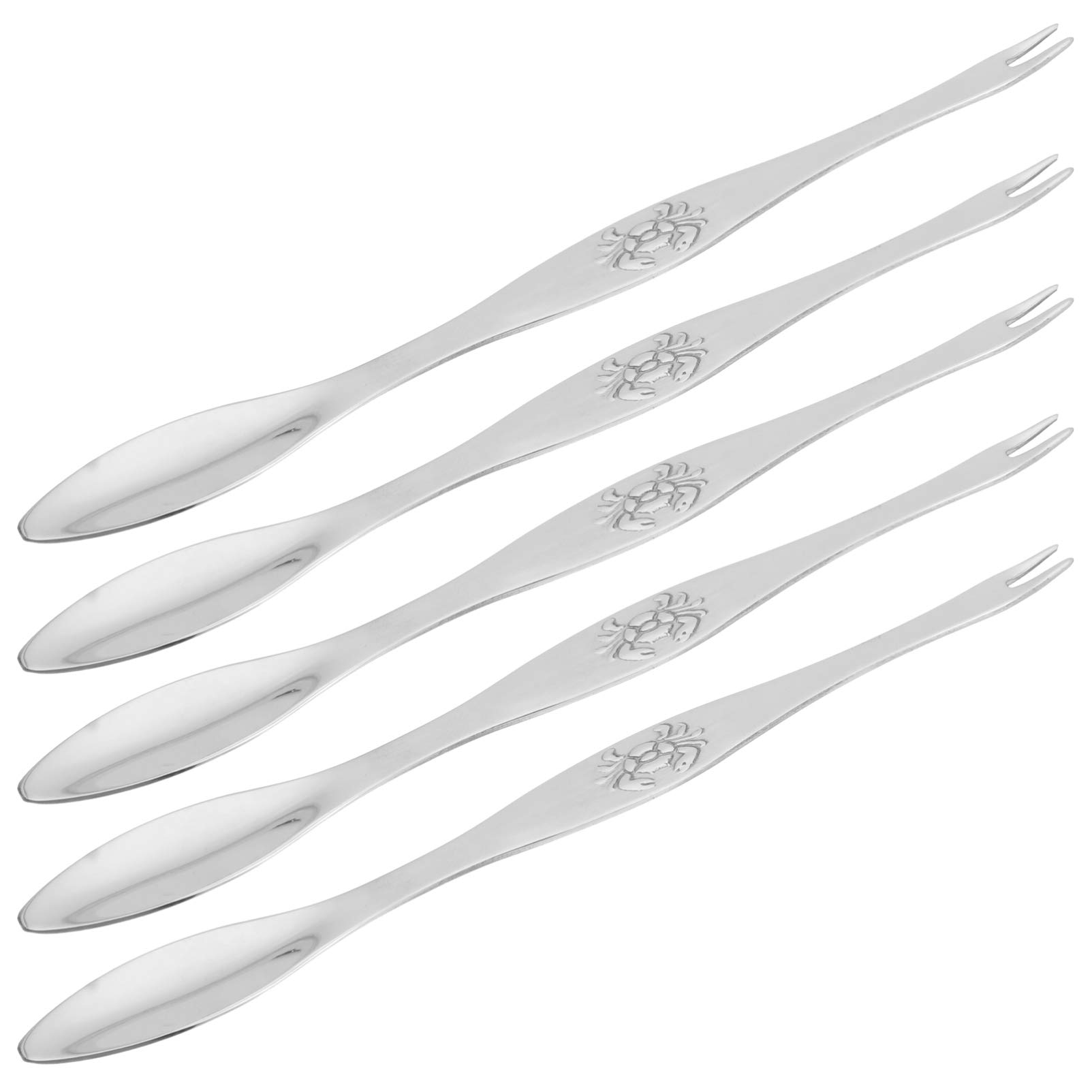 YARNOW 10 Pcs Stainless Steel Crab Fork Lobster Crab Claw Crab Peeling Fork Crab Leg Crackers Crab Crackers Crab Eating Fork Lobster Forks Seafood Eating Tool Crab Tool Hairy Crab Metal