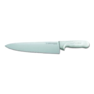 sani-safe s145-10sc-pcp 10" scalloped cooks knife with polypropylene handle