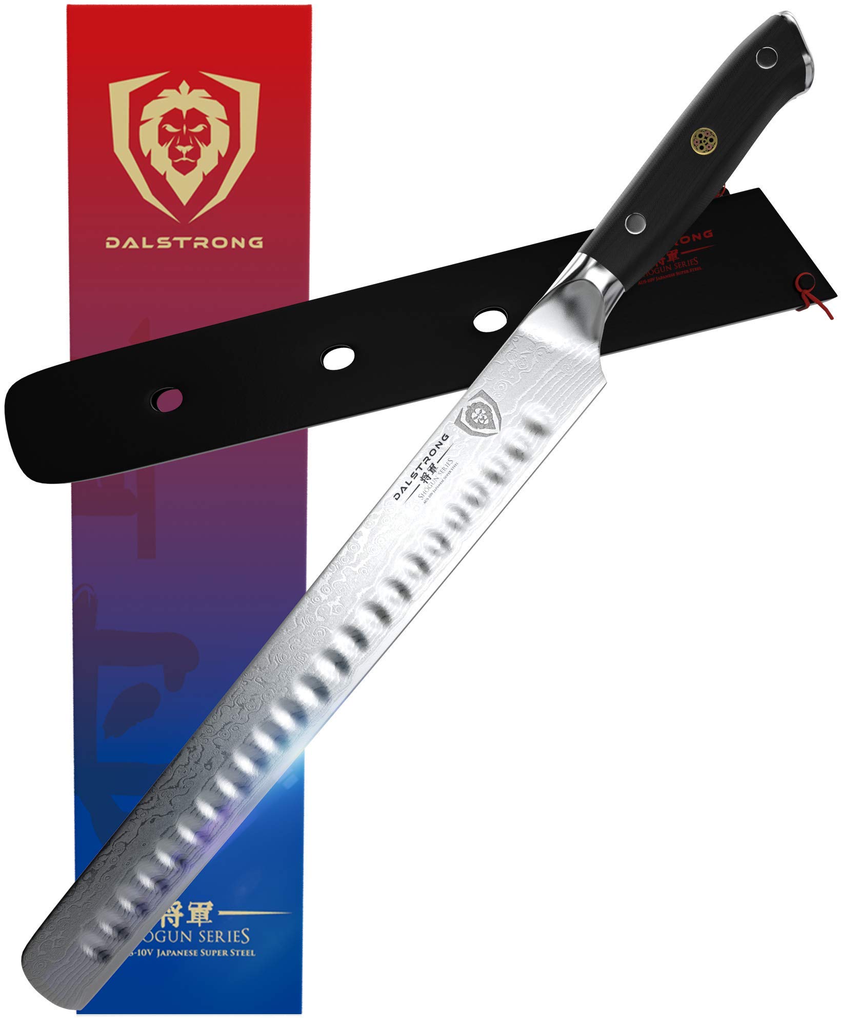 Dalstrong The Shogun Series 12" Slicing & Carving Knife Bundled with The Premium Whetstone Kit