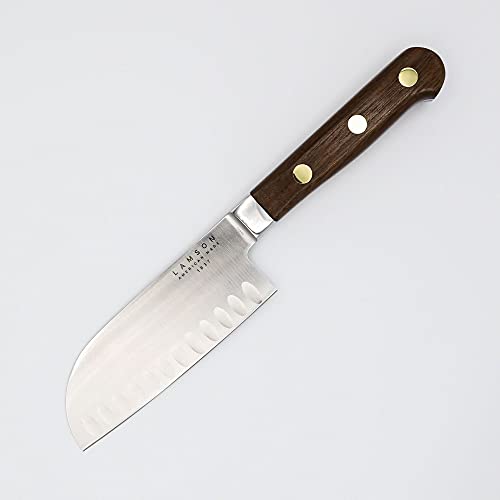 LamsonSharp 5-Inch Forged Kullenschliff Santoku Knife