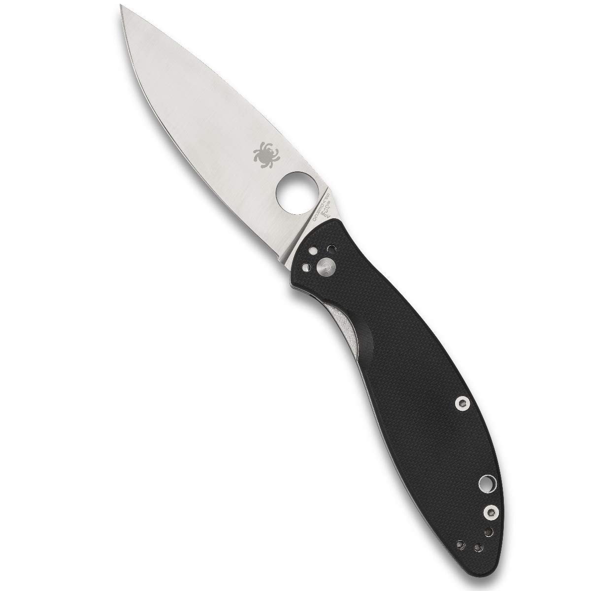 Spyderco Astute Value Knife with 3.02" Stainless Steel Blade and Durable Black G-10 - PlainEdge - C252GP