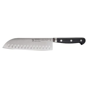 henckels classic precision razor-sharp hollow edge santoku knife 7 inch, german engineered informed by 100+ years of mastery