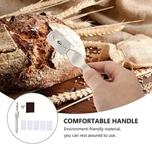 Luxshiny Sourdough Lame Blade Knife 1 Set Bread Lame Tool Set Stainless Steel Bread Bakers Slasher Tool Hand Crafted Dough Scoring Knife Cutter with Replacement Blades Cover Cutter Cover