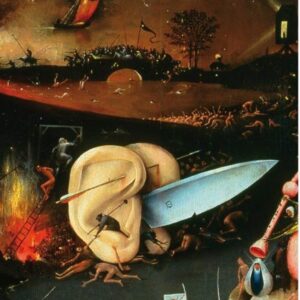 Parastone Ears with Knife Larger by Hieronymus Bosch from Garden of Earthly Delights Collectible Figurine