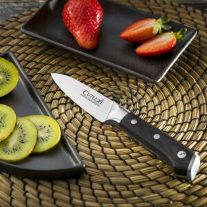 Cutluxe Bread Knife, Chef Knife & Paring Knife– Forged High Carbon German Steel – Full Tang & Razor Sharp – Ergonomic Handle Design – Artisan Series