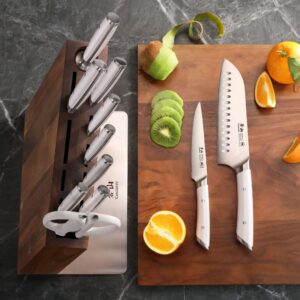 Cangshan HELENA Series German Steel Forged, HUA Knife Block Set (12-Piece, White)