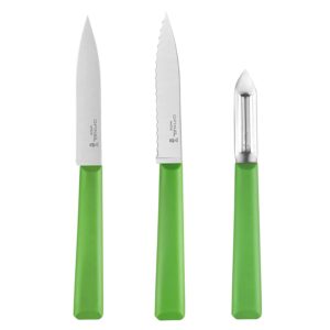 opinel les essentials+ kitchen prep bundle - green