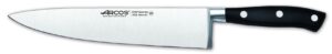 arcos chef knife 8 inch stainless steel. professional cooking knife for cutting fish, meat and onion. ergonomic polyoxymethylene handle and 200mm blade. series riviera. color black