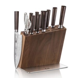 Cangshan HAKU Series 501196 X-7 Damascus Steel Forged 12-piece HUA Knife Block Set