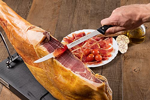 ARCOS Sharp Knife 9 Inch Stainless Steel. Carving Knife to Cut Ham and Meat. Ergonomic Polyoxymethylene Handle and 240mm Blade. Series Universal. Color Black