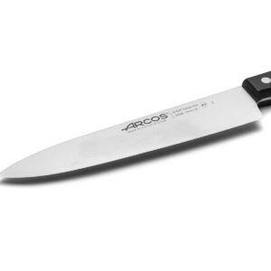 Arcos Chef Knife 8 Inch Stainless Steel. Cooking Knife to Cut and Peel Small Food. Ergonomic Polyoxymethylene Handle and 200mm Blade. Series Universal. Color Black