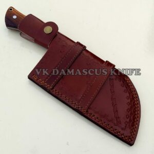 JNR Traders Handmade Damascus Steel Cleaver Knife Serbian Chef Knife with Sheath Butcher knife Meat Cleaver JNR-5518